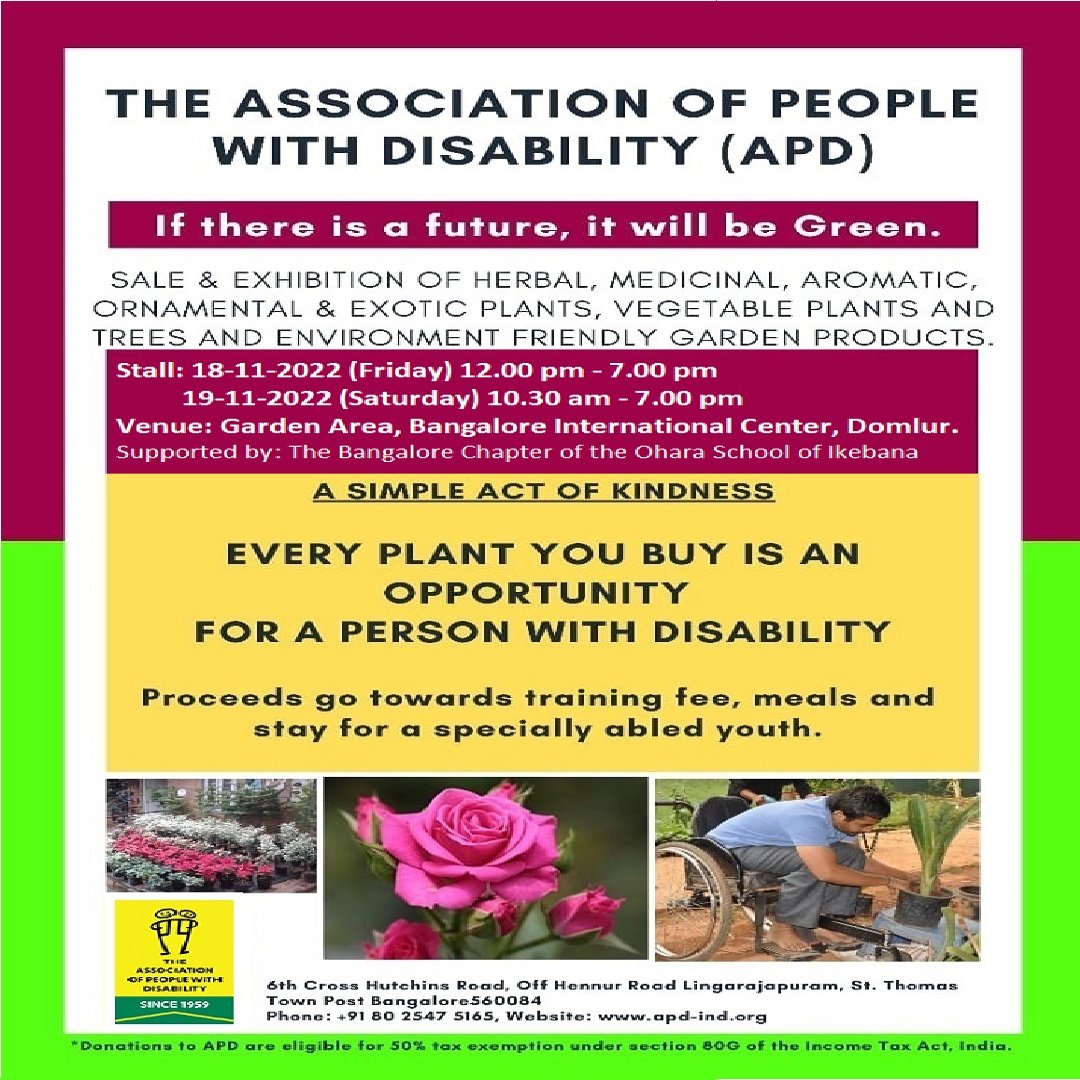 Garden Sale | The Association of People with Disability - Bangalore ...