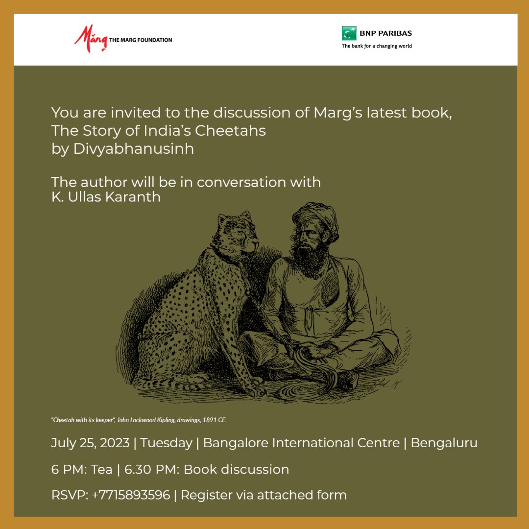 The Story of India's Cheetahs | Book Discussion - Bangalore ...